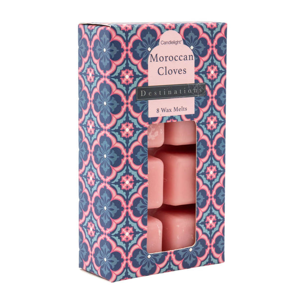 Moroccan Cloves 8 Wax Melts with Moroccan Red Cinnamon Scent 12PK - Candlelight Home