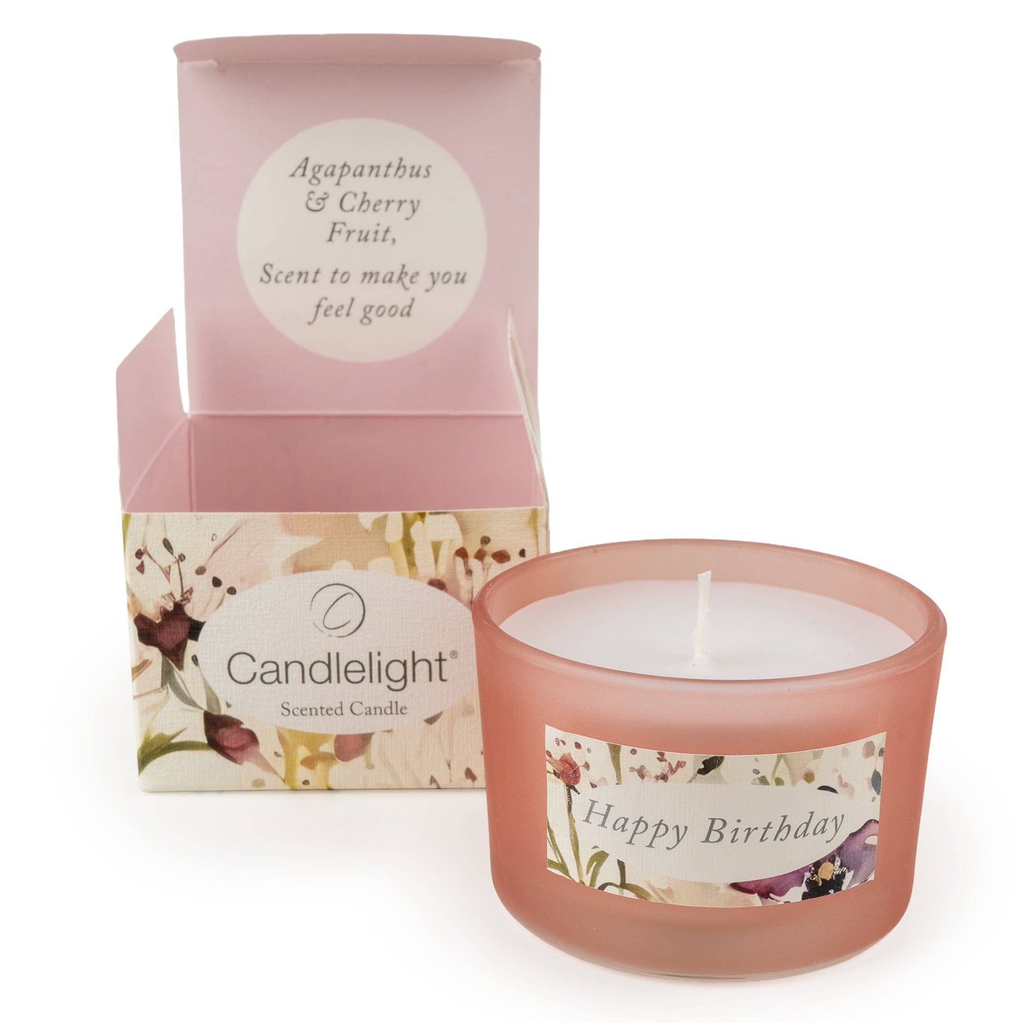 Single Candle Gift Set Birthday Wishes - Agapanthus & Cherry Fruit 6pk ...