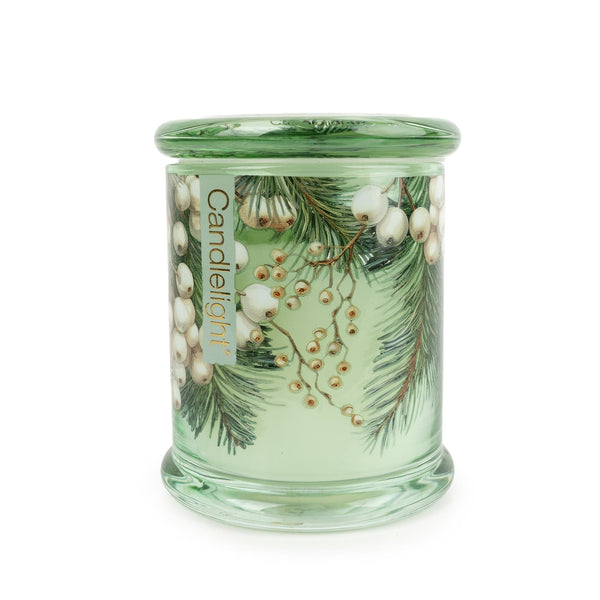 Large Glass Lidded Jar Candle - Winter Fir & Mistletoe 6pk ...