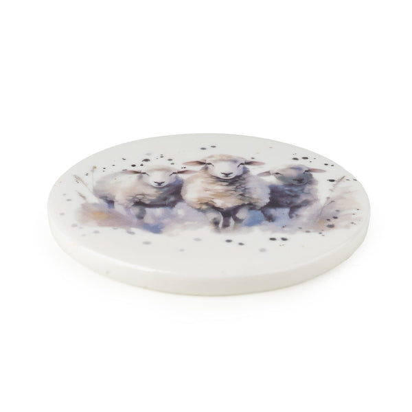 Set of 4 Coasters - Country Sheep 4PK - Candlelight Home