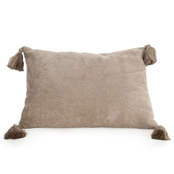 Tasselled Rectangular Cushion - Cream 1pk - Candlelight Home