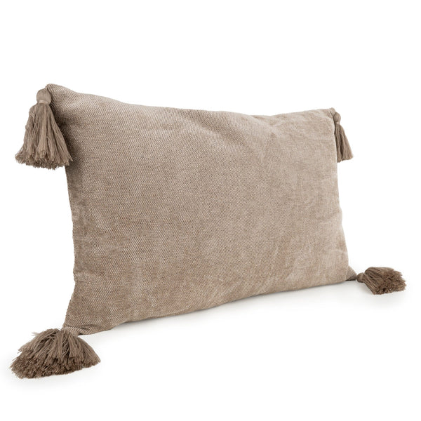 Tasselled Rectangular Cushion - Cream 1pk - Candlelight Home