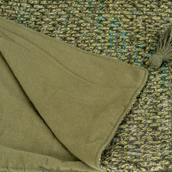 Tasselled Throw - Olive Green 1pk - Candlelight Home