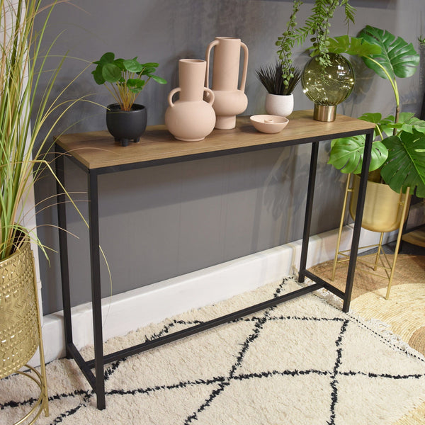Metal foyer table store