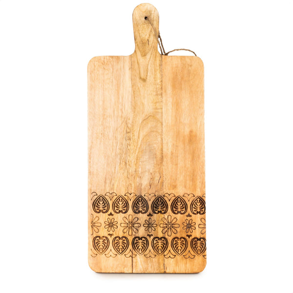 Large Mango Wood Paddle Board - Meze Design 4PK - Candlelight Home