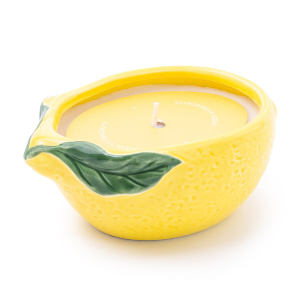Lemon Ceramic Wax Filled Pot Mediterranean Lemon Scent 6PK ...