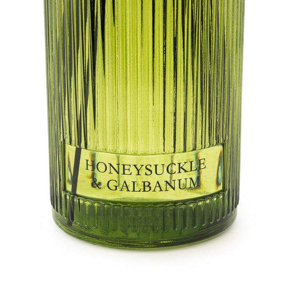 1200ml Green Ridged Glass Reed Diffuser Honeysuckle & Galbanum Scent 2 ...