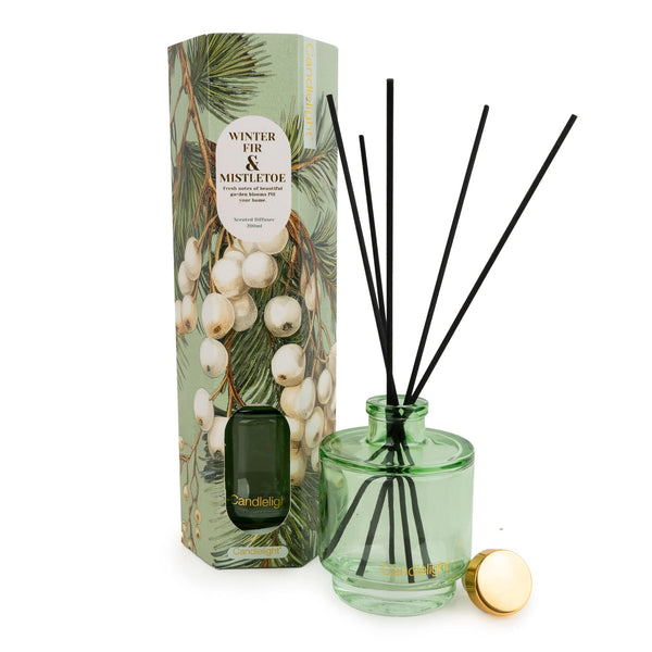 200ml Reed Diffuser - Winter Fir & Mistletoe 6pk - Candlelight Home