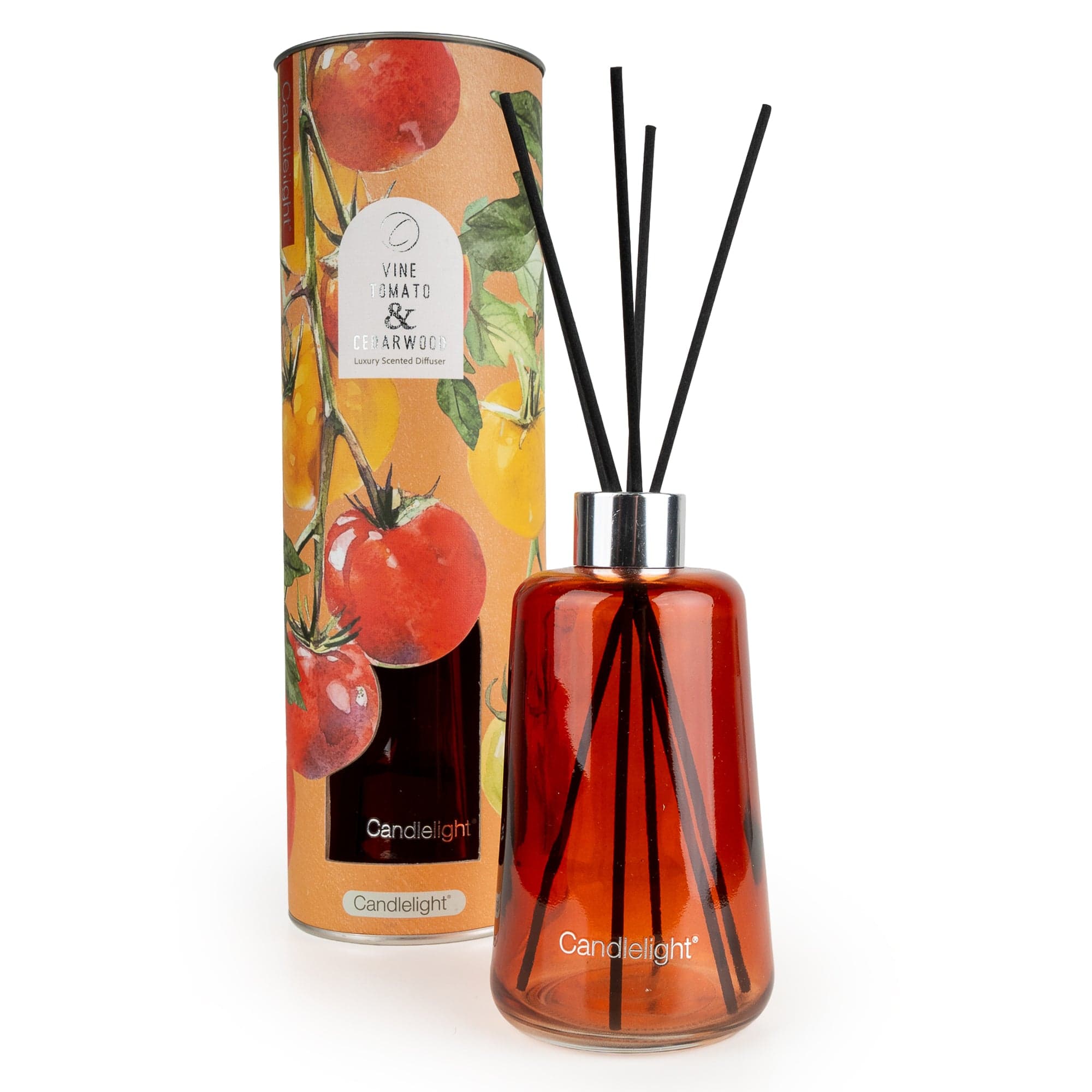 300ml Reed Diffuser - Vine Tomato & Cedarwood 6pk - Candlelight Home