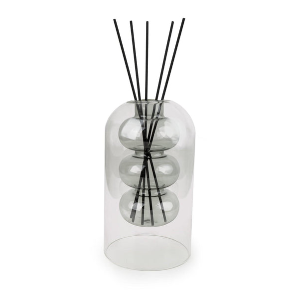 300ml Round Bubble Glass Reed Diffuser - Clear and Grey 6pk ...