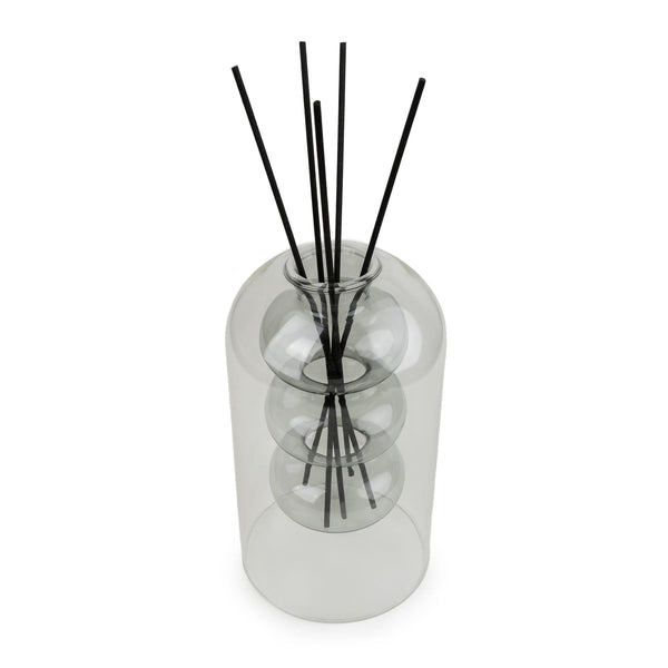 300ml Round Bubble Glass Reed Diffuser - Clear and Grey 6pk ...