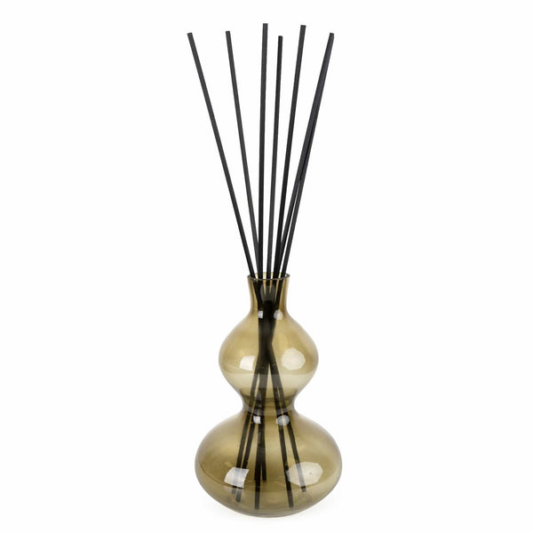 500ml Reed Diffuser Wavy Glass - Olive Green 4PK - Candlelight Home