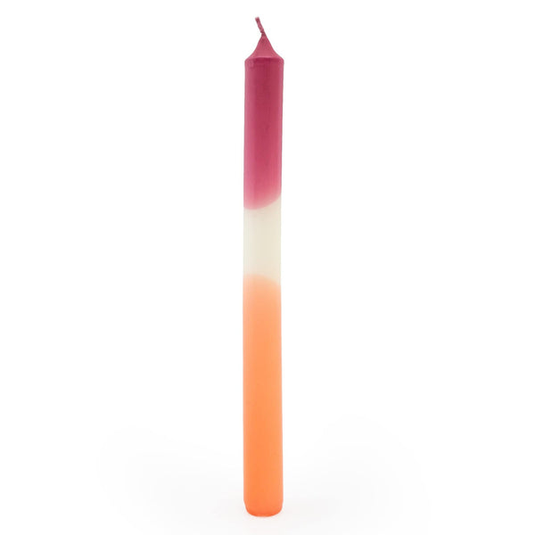 Set of 6 Dinner Candles Two Tone Pink in Box 6PK - Candlelight Home
