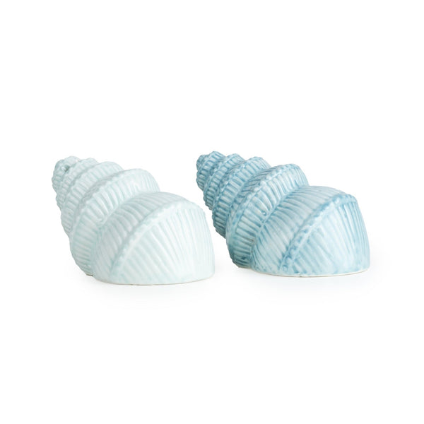 Shell Shaped Salt & Pepper Pots - Reactive Glaze 6PK - Candlelight Home