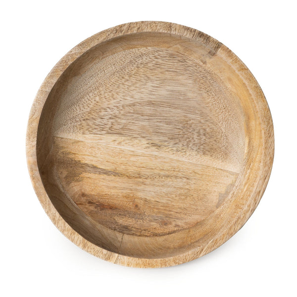 Small Round Bowl Plain Mango Wood 6pk - Candlelight Home