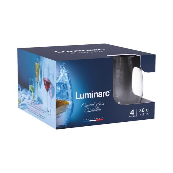 Set of 4 Menades 36cl Tumbler Glass - 6pk - Candlelight Home