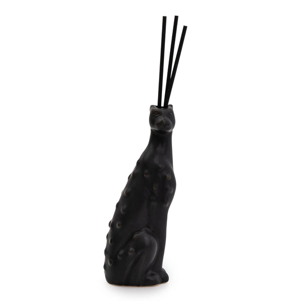 150ml Matte Black Leopard Reed Diffuser 6PK - Candlelight Home