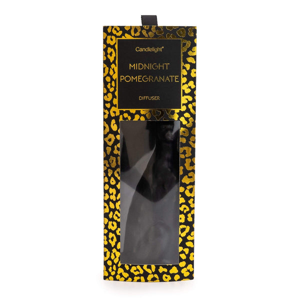 150ml Matte Black Leopard Reed Diffuser (MO) 1PK - Candlelight Home